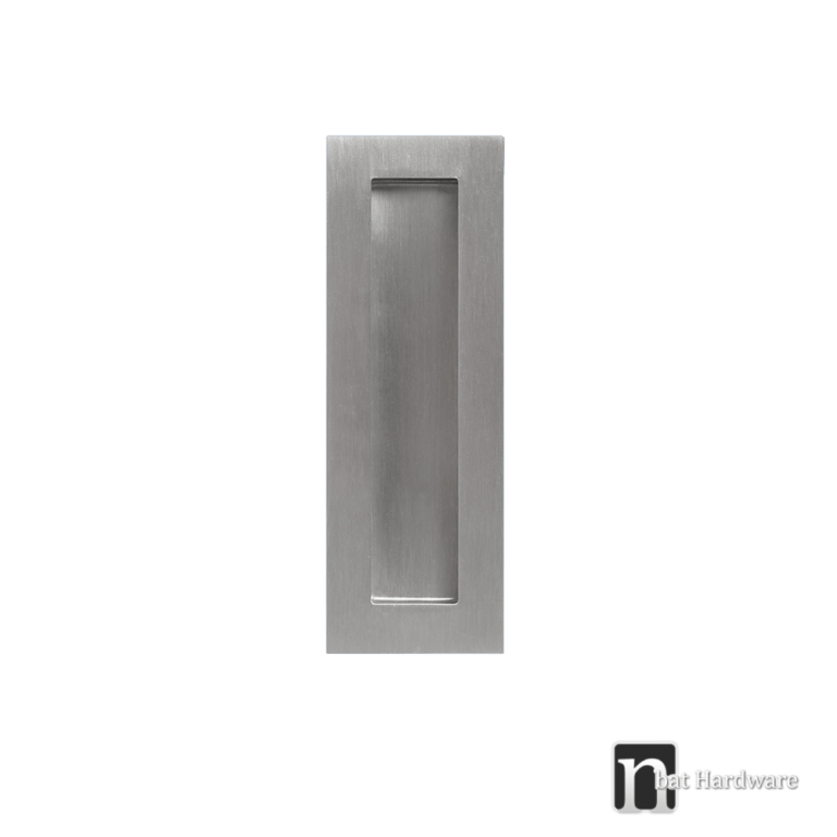 100mm x 50mm Matt Black Sliding Flush Pull | nBat Hardware