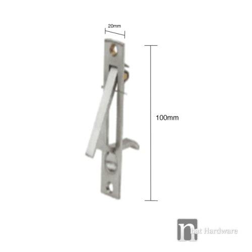 White Finish Spring Loaded Cavity Door Pull nBat Hardware