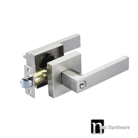 Square Looks Entrance lever Lock Set | nBat Hardware