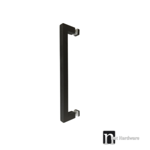 Single 400mm Matt Black Entry Door Pull | nBat Hardware