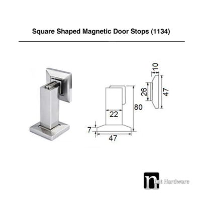 Heavy Duty Magnetic Door Stop - White Finish | nBat Hardware