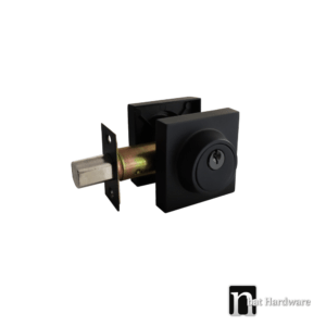 Matt Black Square Deadbolt Lock Set | nBat Hardware