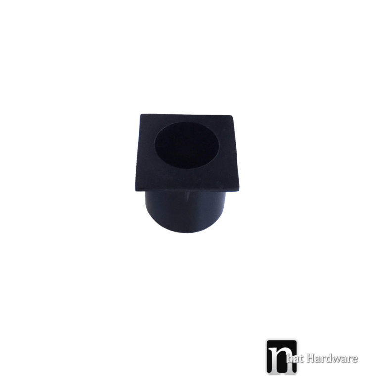 Matt Black Square Sliding Door Finger Pull | nBat Hardware