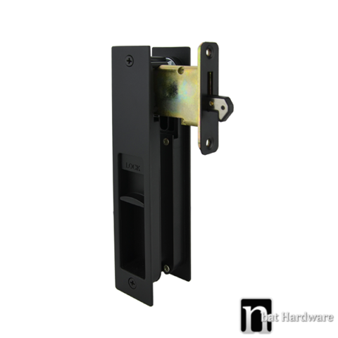 Jordan Series Matt Black Sliding Privacy Set | nBat Hardware