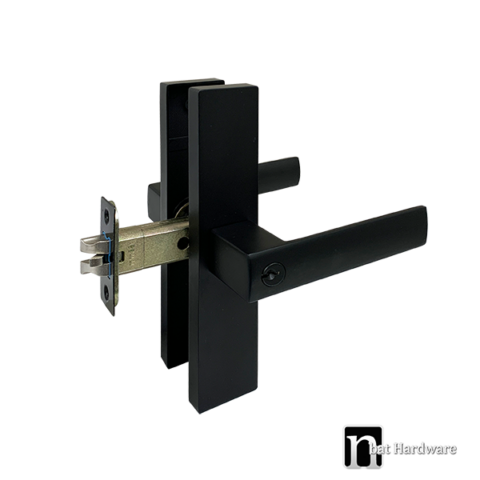Matt Black Entrance Lock Set - Mackay Series | nBat Hardware