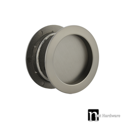 Round Sliding Flush Pulls - Gunmetal Finish | nBat Hardware