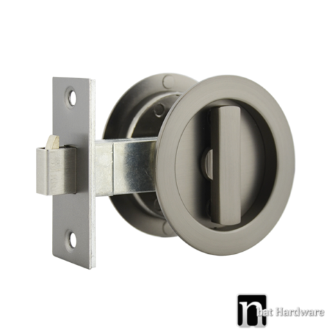 Gunmetal Sliding Round Handle Privacy Set - Maxwell Series
