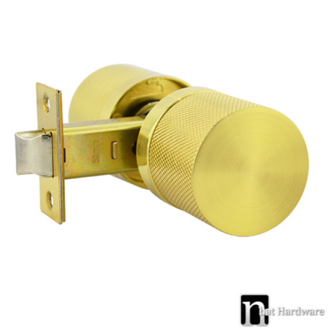 Brushed Brass Passage Knobs - Hartz Series | nBat Hardware