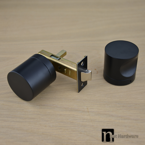 Matt Black Passage Knob - Oberon Series | nBat Hardware