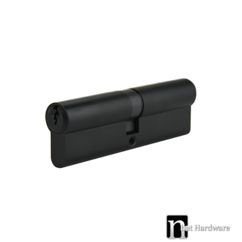 100mm Matt Black Finish Euro Double Cylinder | nBat Hardware